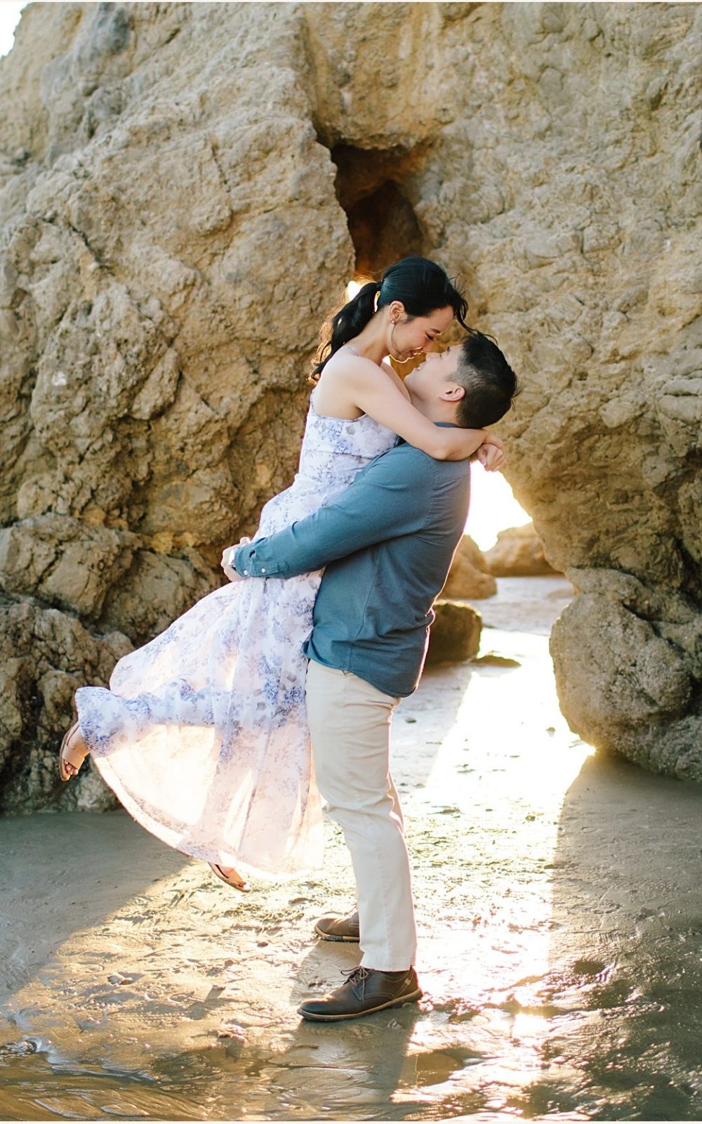 Stella & Jason | El Matador Beach Engagement Session in Malibu | Jenn ...