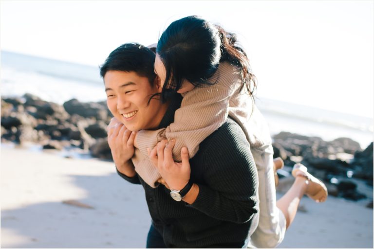 Stella & Jason | El Matador Beach Engagement Session in Malibu | Jenn ...