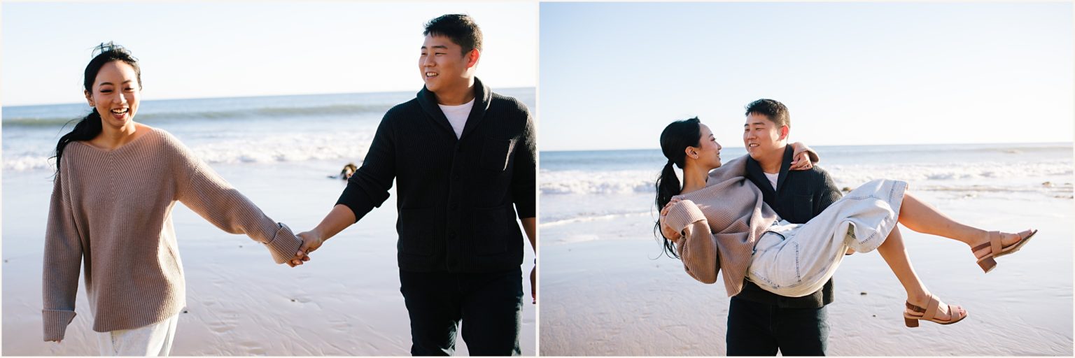 Stella & Jason | El Matador Beach Engagement Session in Malibu | Jenn ...