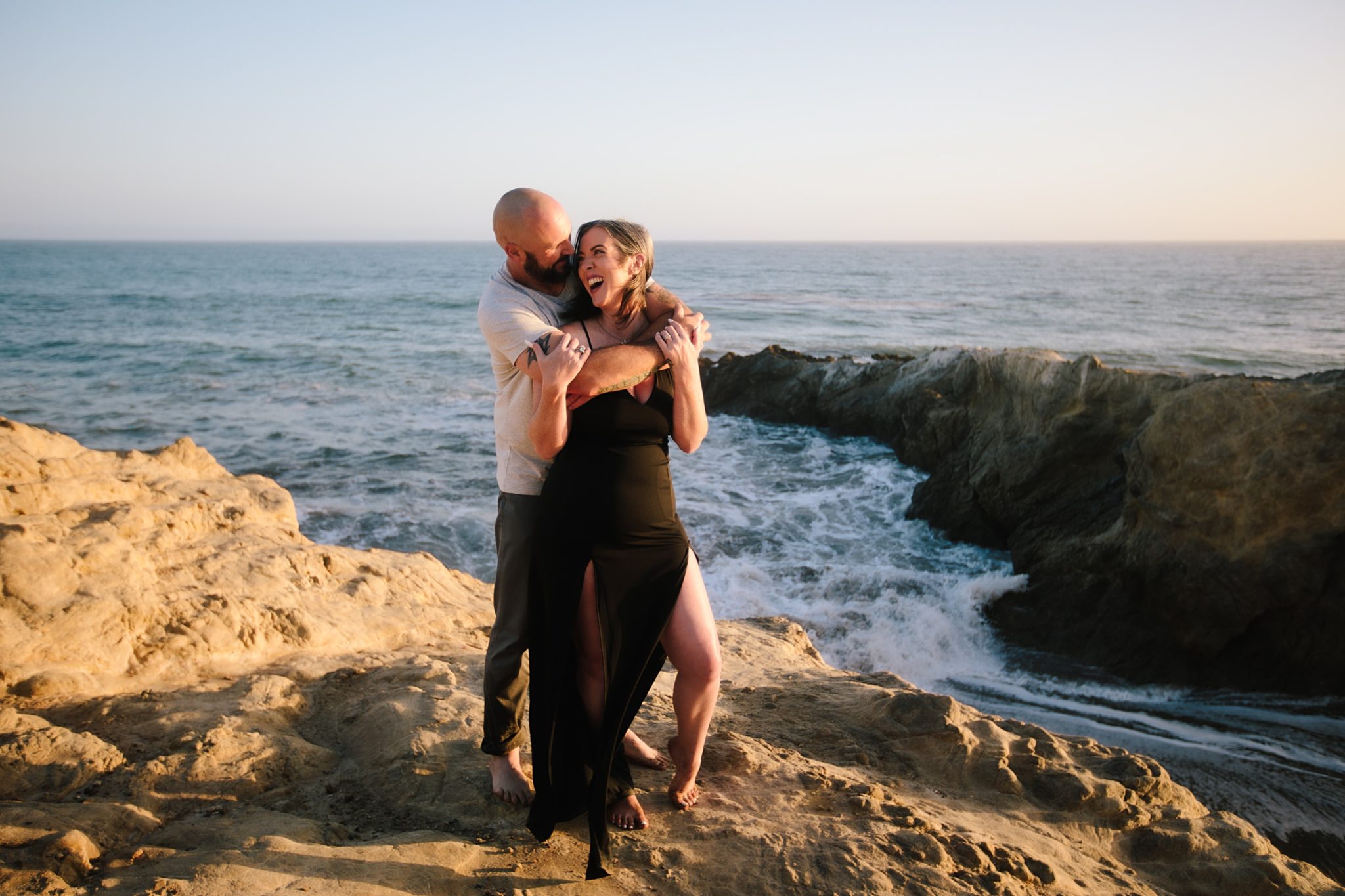 Dreamy Los Angeles Beach Engagement Session Photos taken in Sea Caves | Jenn Whalen