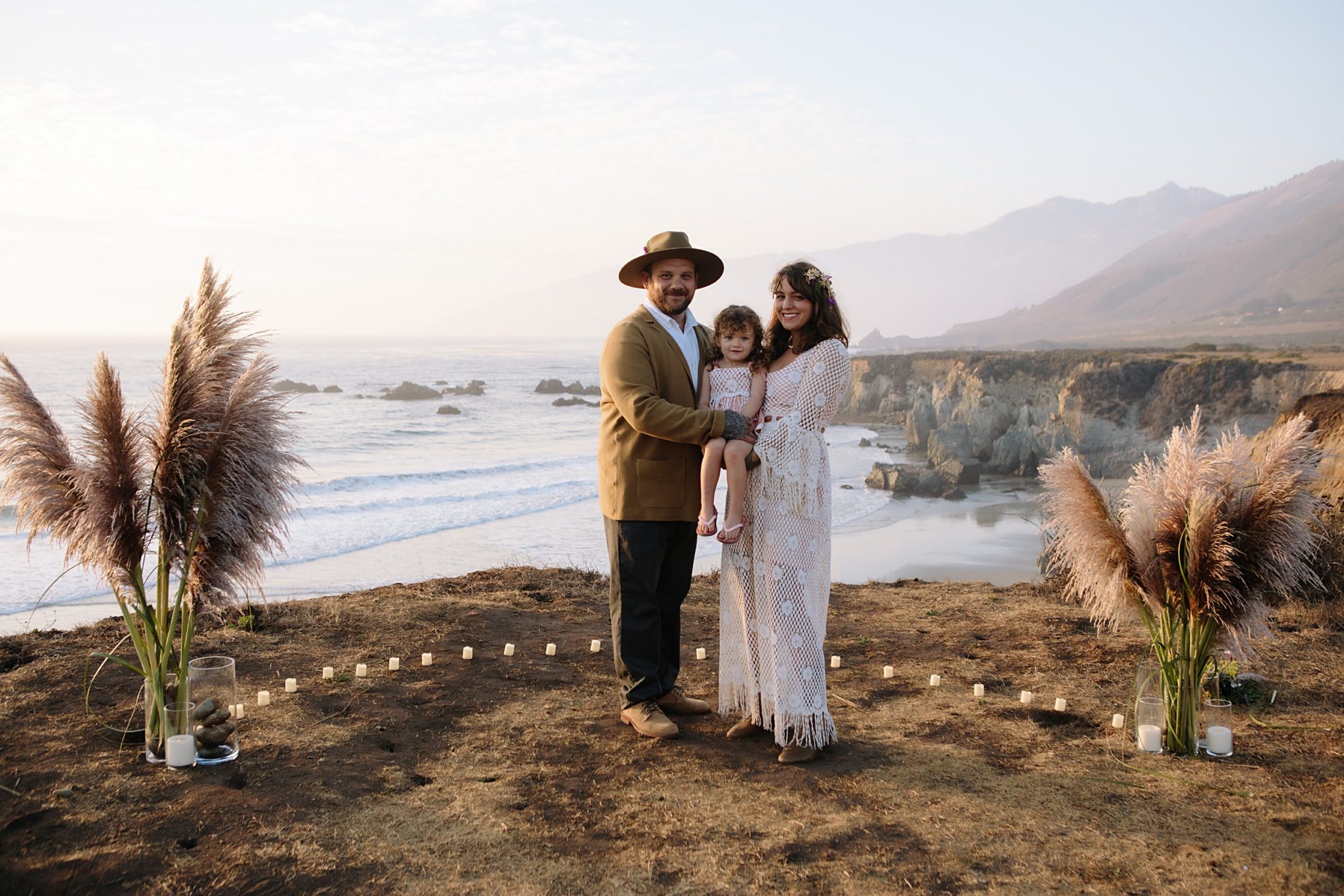Big Sur Sunset Wedding Ceremony with Rugged Cliffside and Ocean Views ...