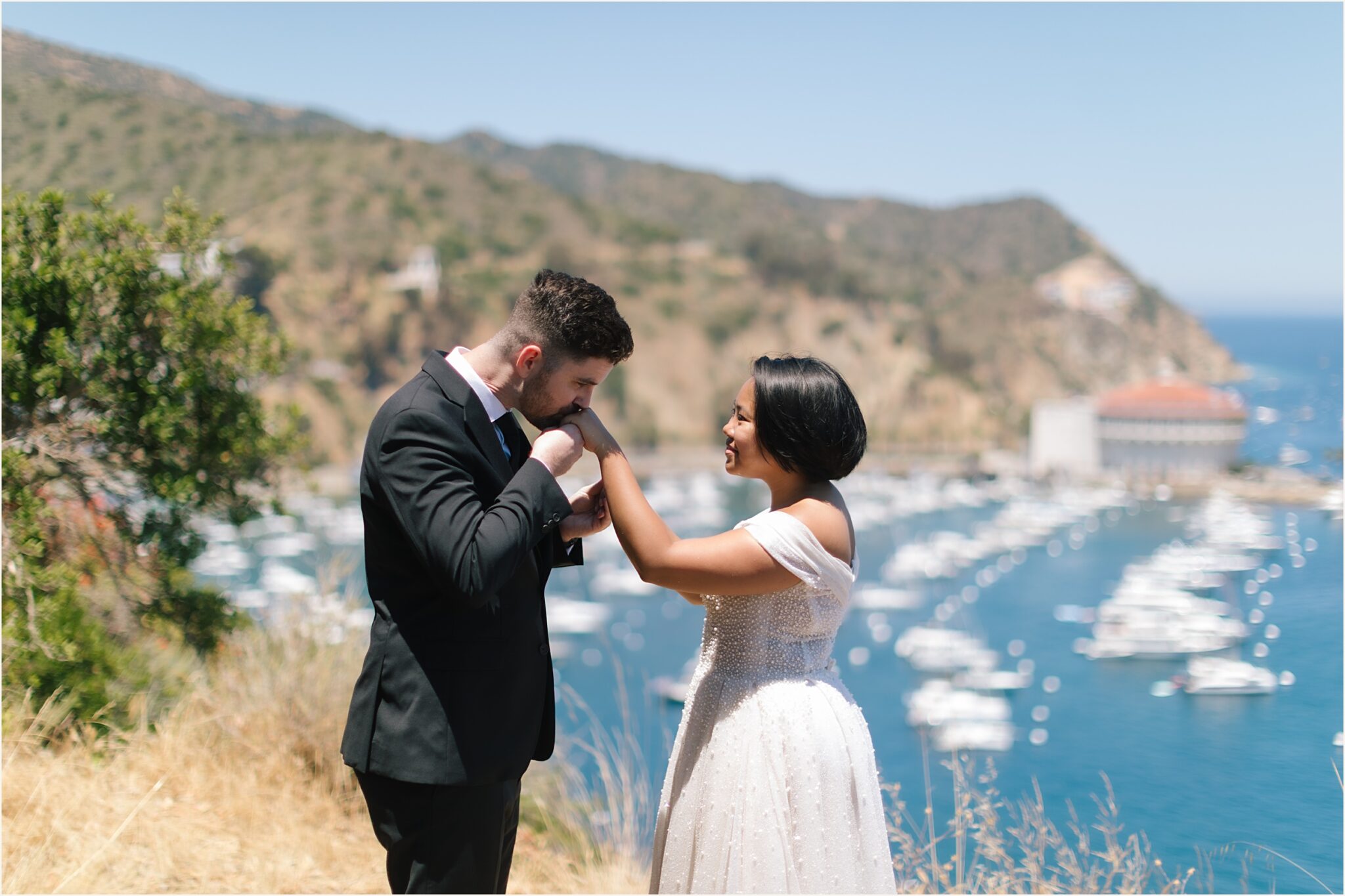 Catalina Elopement at Wrigley Memorial // Alexandria and Cody | Jenn Whalen